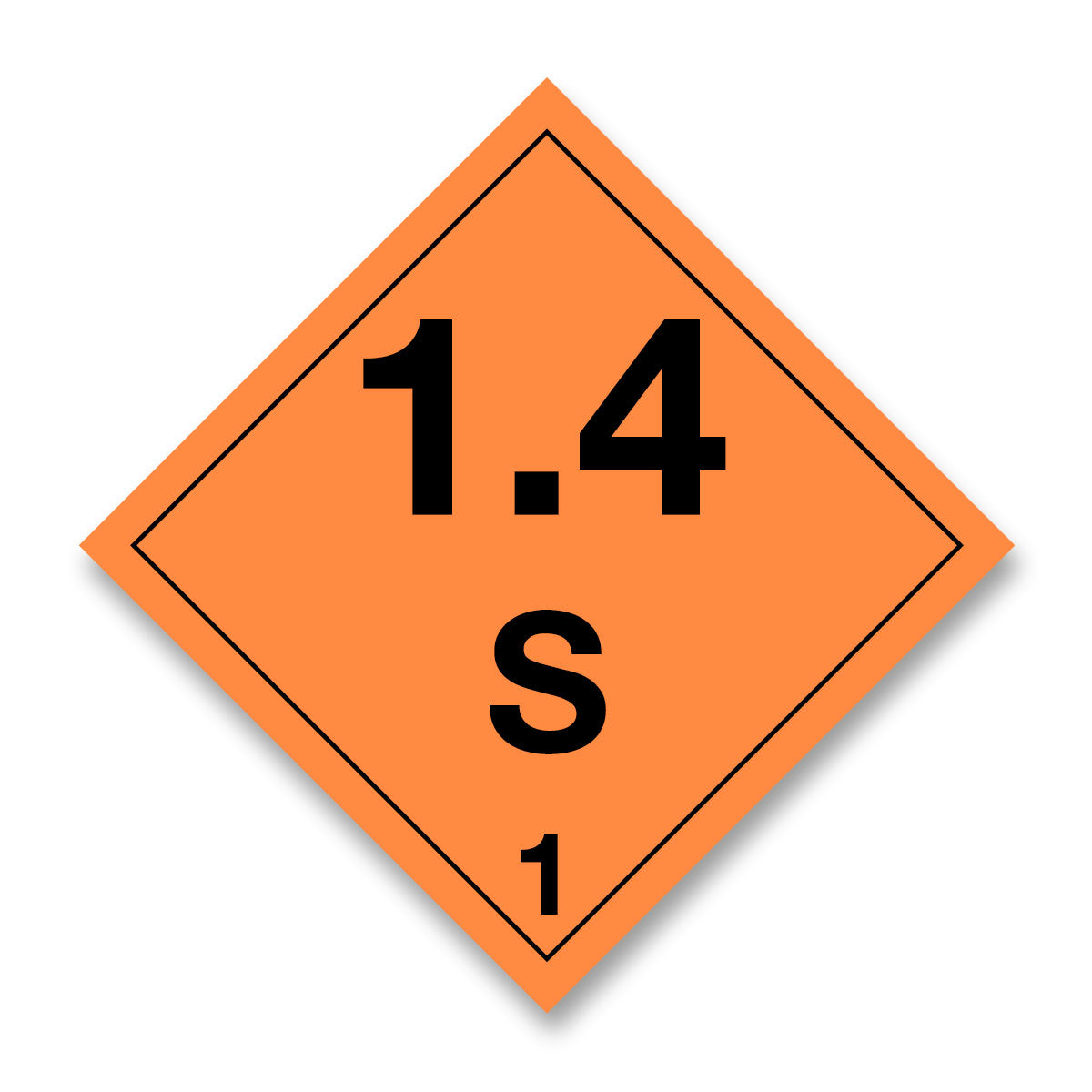 V1.4SN Hazard Label - Class 1 Explosive 1.4SN - 100mm x 100mm - Rolls ...