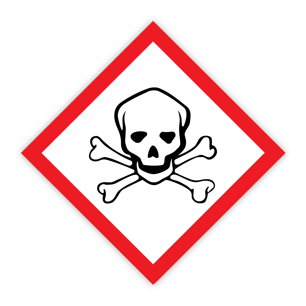 GHS06-50TOX Toxic Label 50mm x 50mm - Rolls of 250 – Airforms Ltd