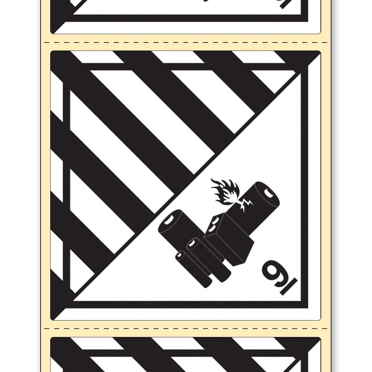 Class 9 Lithium Battery Hazard Label - 100mm x 100mm - IATA Compliant ...